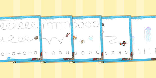 Great Barrier Reef Pencil Control Worksheets - Twinkl