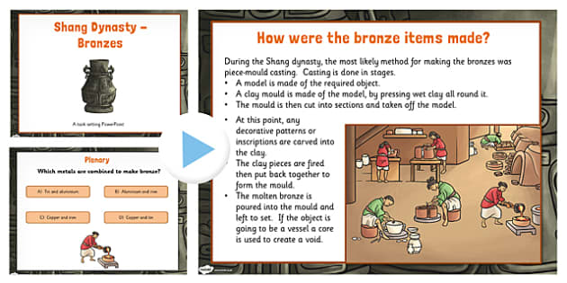 Shang Dynasty Bronzes PowerPoint (teacher made) - Twinkl