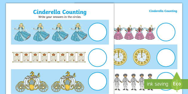 Cinderella Counting Sheet (Hecho por educadores) - Twinkl