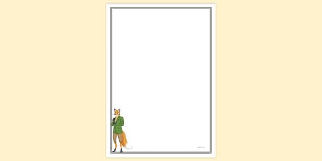 FREE! - Fantastic Mr Fox Page Border | Page Borders | Twinkl