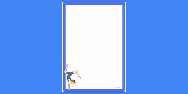 FREE! - Gymnastics Page Border Printable | Page Borders | Twinkl