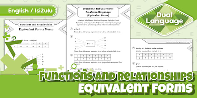 Functions and Relationships: Equivalent Forms – Grade 7 Maths