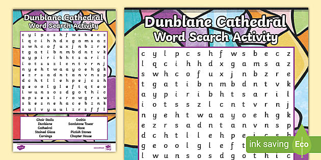 FREE! - Dunblane Cathedral Word Search Activity - Primary Resources