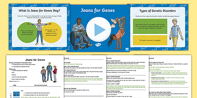 Jeans For Genes Assembly Pack (teacher made) - Twinkl