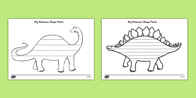 FREE! - Dinosaur Shape Poetry (teacher made)