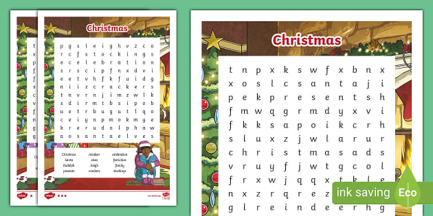 Differentiated Christmas Word Search | ESL Task | Twinkl