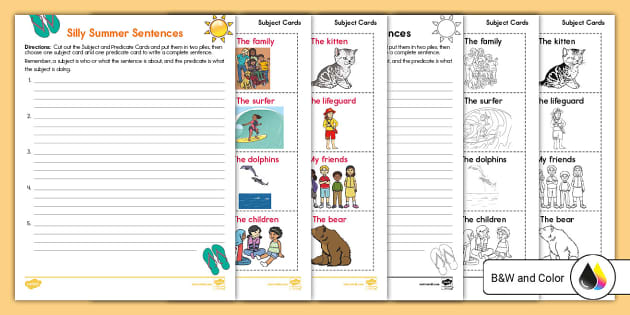 First Grade Silly Summer Sentences Subject And Predicate first-grade-silly-summer-sentences-subject-and-predicate
