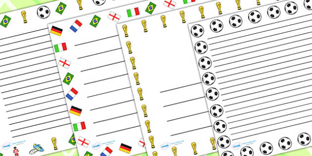 FREE! - Football Page Border Images Landscape (teacher made)