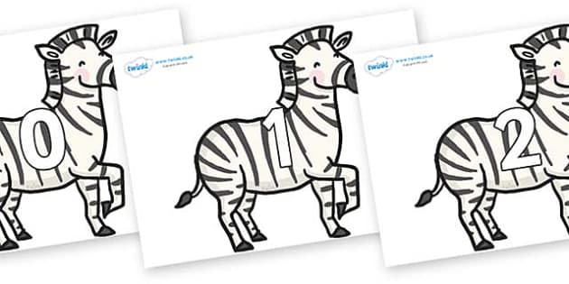Numbers 0-100 on Zebras (teacher made) - Twinkl