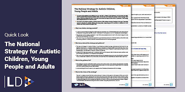 Quick Look: The National Strategy for Autistic Children, Young People and