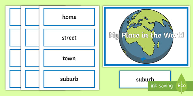 My Place in the World Word Wall - Year 3 Geography - Twinkl