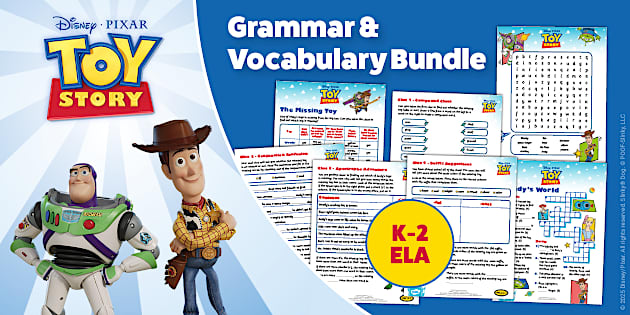 Toy Story: Grammar & Vocabulary Pack for K-2nd Grade