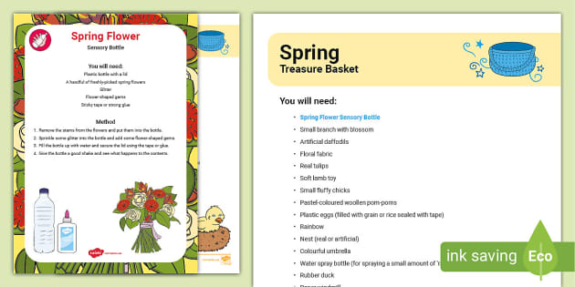 Spring Treasure Basket Ideas | Sensory | Twinkl - Twinkl