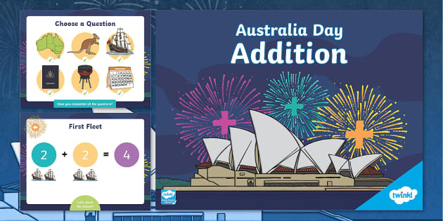 Australia Day Themed Addition To 10 PowerPoint Australia Day Themed Addition To 10 PowerPoint