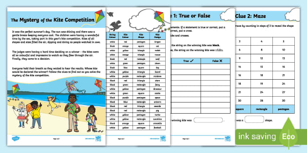 Year 2 Mystery Of The Kite Competition Maths Mystery Game year-2-mystery-of-the-kite-competition-maths-mystery-game