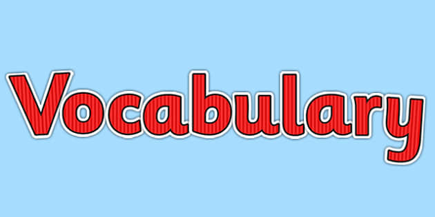 Vocabulary Display Lettering Red (teacher made) - Twinkl
