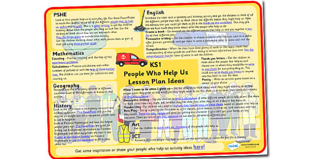 People Who Help Us Lesson Plan Ideas (teacher made) - Twinkl