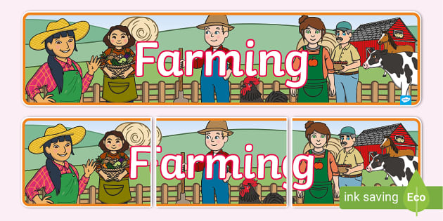 Farming Display Banner (teacher made) - Twinkl