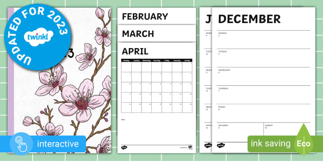2023 Pink Flower Planner | Twinkl Busy Bees (teacher made)