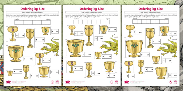KS2 Measuring and Ordering Length Differentiated Worksheet