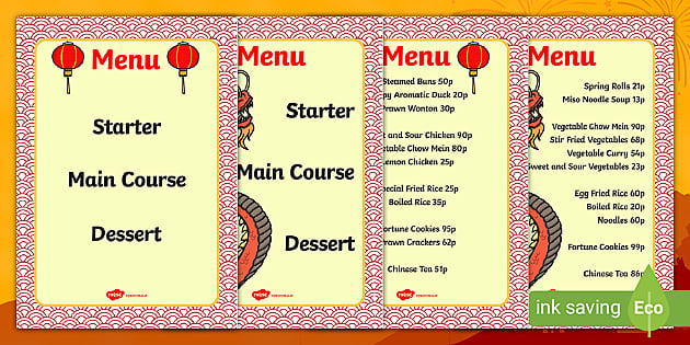 Chinese Restaurant Price Guide Penny Shop