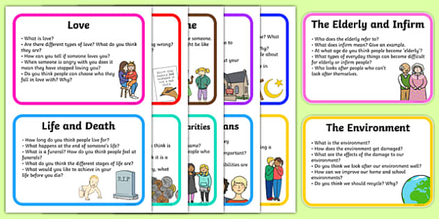 PSHCE Topic Discussion Prompt Cards