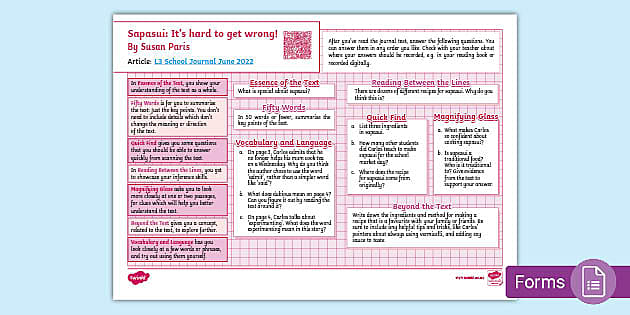 Level 3 June 2022 School Journal: Sapasui: It's Hard to Get Wrong! (Article