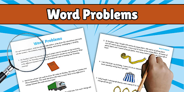 Addition and Subtraction Word Problem Worksheets