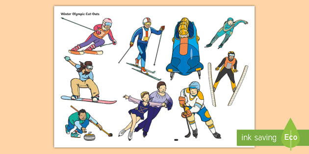 Winter Olympics Cut Outs
