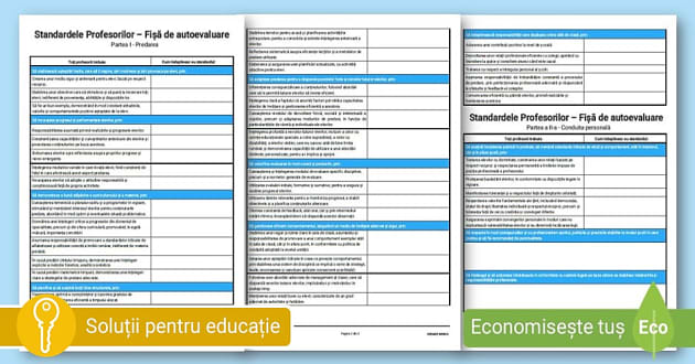 Autoevaluarea profesorilor | Twinkl România (teacher made)