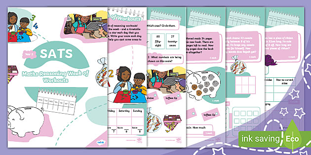 Year 2 SATs Maths Reasoning Week of Workouts (Ages 6 - 7)