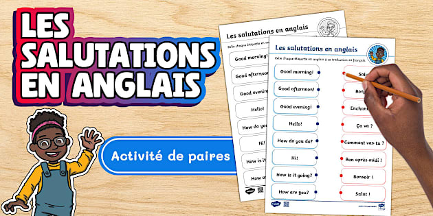 Activité de paires : Les salutations en anglais - Twinkl
