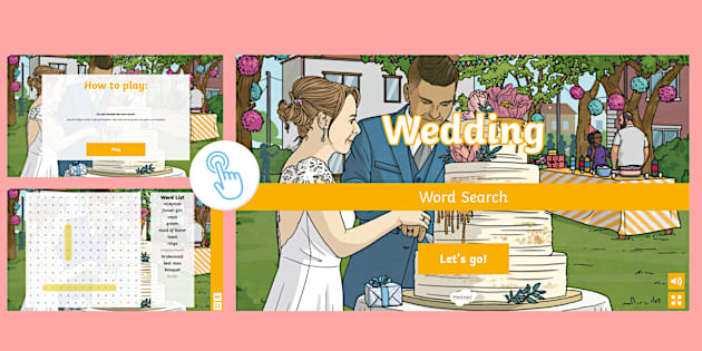 * NEW * Wedding Interactive Word Search (teacher made)