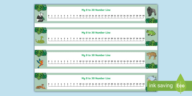 Jungle & Rainforest Number Line (0-30) (teacher made)