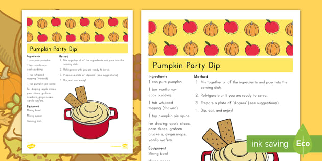 Pumpkin Dip Recipe | Teaching Resource for Fall | Twinkl USA