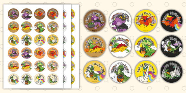 Halloween Dinosaur Stickers | 'Happy Halloween' | Neutral Colours