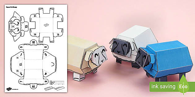 Design a 3D Eid Sheep Craft - اصنع خروف عيد مجسم من الورق