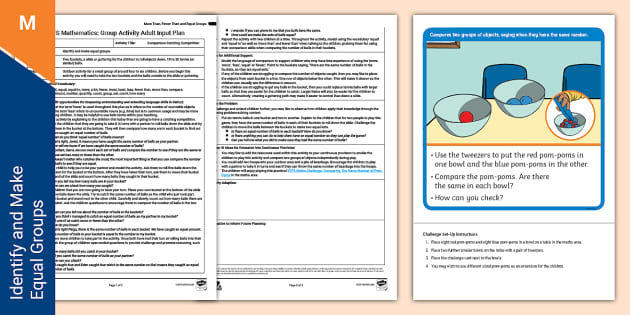 EYFS Maths: Counting and Comparison Catching Competition Group Activity ...