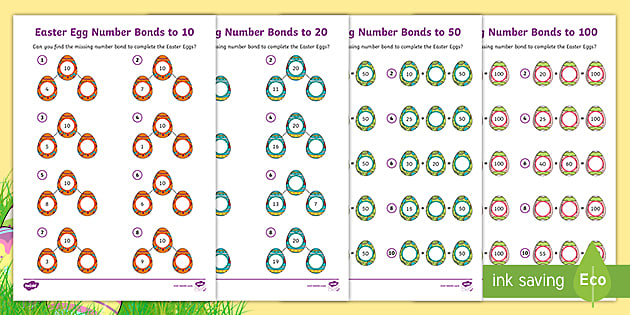 👉 Easter-Themed Number Bonds (Ages 5-7) (teacher made)