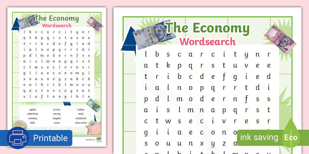 The Economy - Word Search (teacher made) - Twinkl