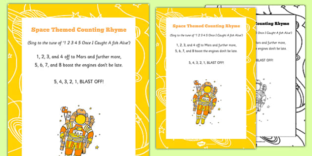 Space Themed Counting Rhyme (teacher made)