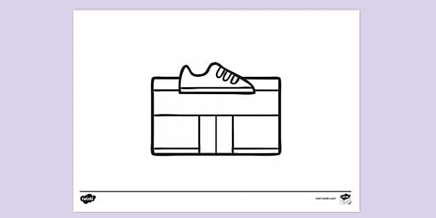 Shoe Shop Map Icon | KS1 Colouring Sheets | Twinkl Resources