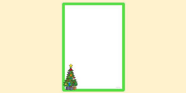 Christmas Tree Page Borders