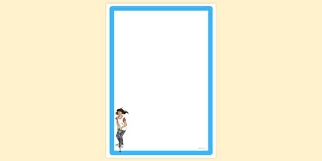 FREE! - Pogo Stick Page Border (teacher made) - Twinkl