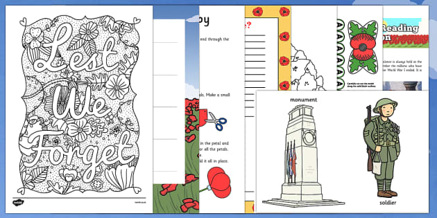 Top 10 Key Stage 1 Remembrance Day Activity Pack - Twinkl