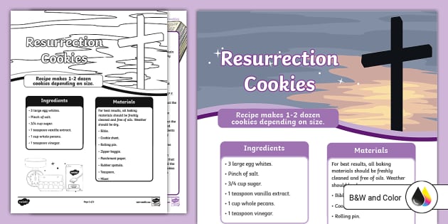 Easter Story Resurrection Cookie Recipe (Teacher-Made)