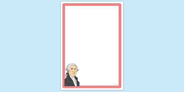 Simple Blank George Washington Page Border