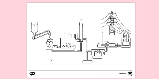 Coal Power Plant Drawing