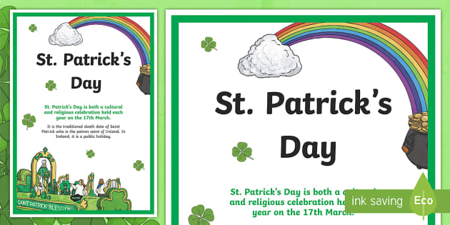 St Patrick's Day A4 Display Poster (teacher made)
