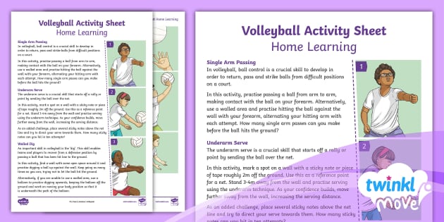 Twinkl Move PE I Y6 Volleyball I Home Learning Tasks Twinkl Move PE I Y6 Volleyball I Home Learning Tasks